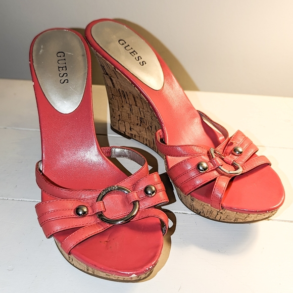 Guess | Shoes | Guess Wedge Sandals Size 9 | Poshmark